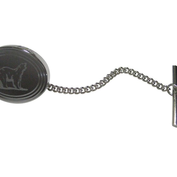 Kiola Designs | Accessories | Silver Toned Etched Oval Polar Bear Tie ...